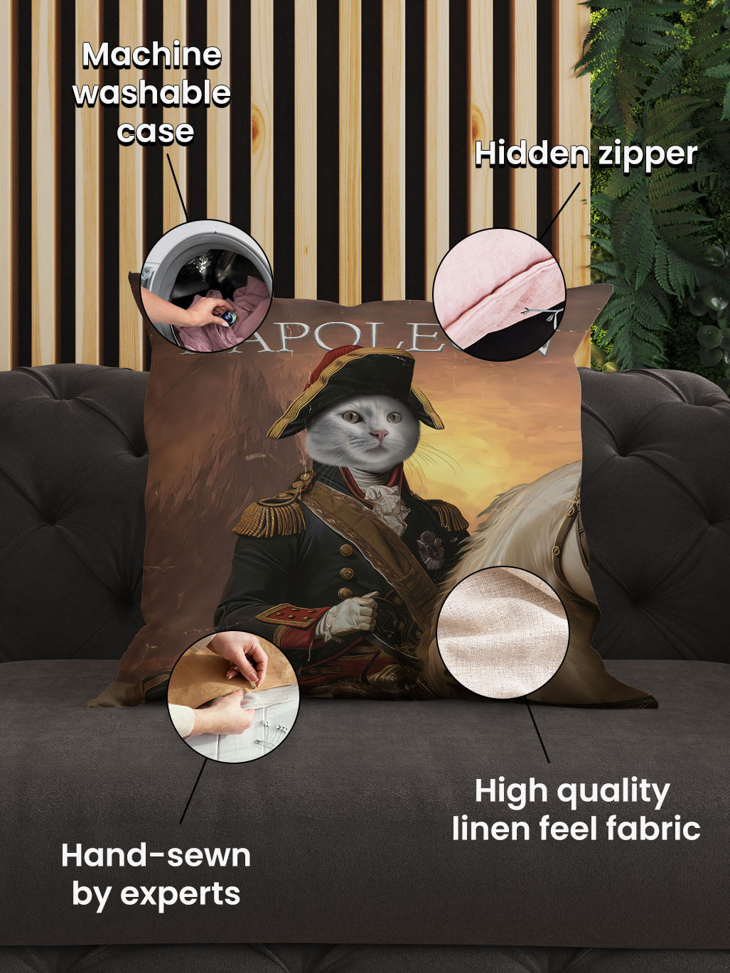 Napoleon - Custom Pet Cushion · Purr & Mutt