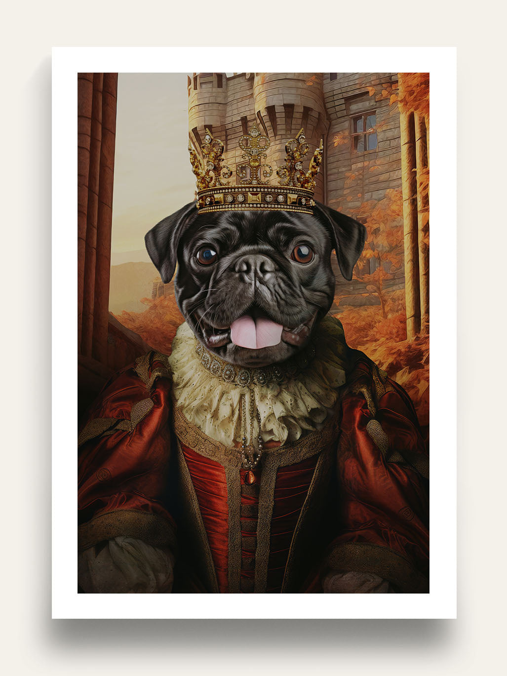 The Fearless Queen - Custom Pet Portrait · Purr & Mutt