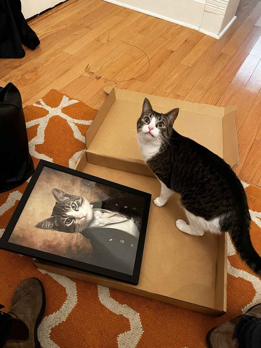 The Baron - Custom Vintage Pet Portrait · Purr & Mutt
