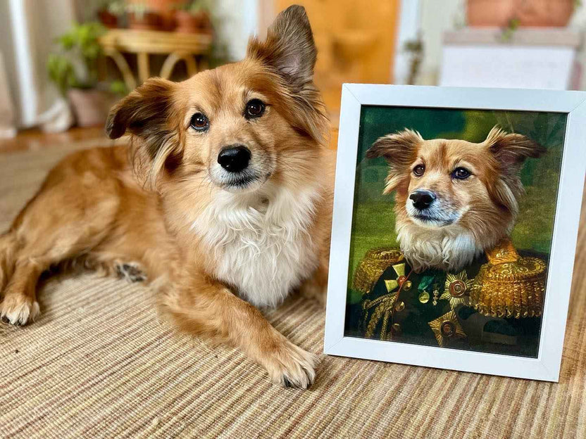 The General - Custom Vintage Pet Portrait · Purr & Mutt