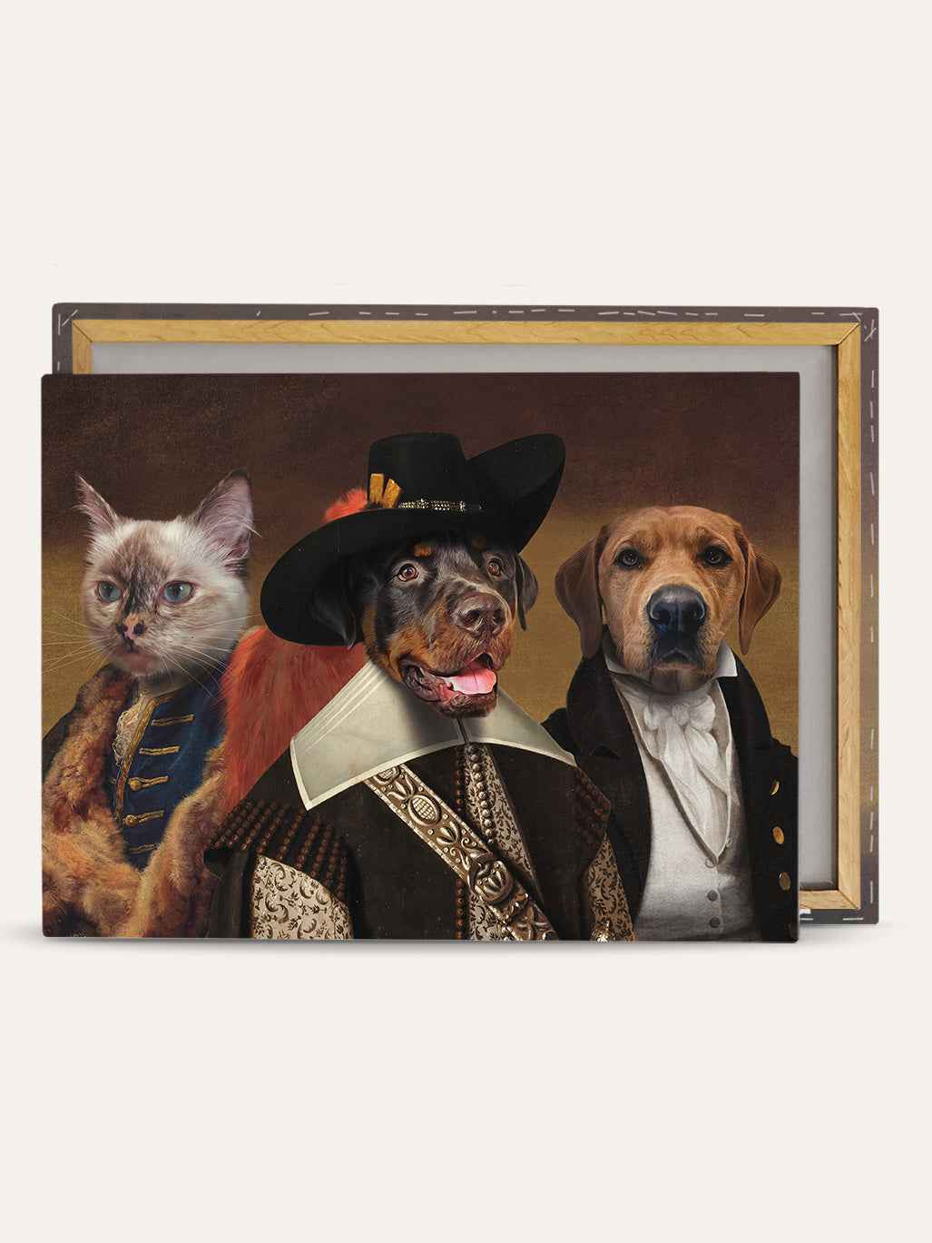 The Count, Musketeer & The Baron - Custom Pet Canvas · Purr & Mutt