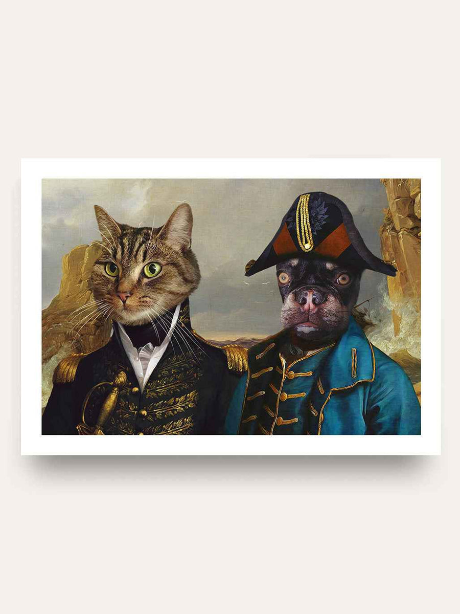 The Commodore & The Admiral - Custom Pet Portrait – Purr & Mutt