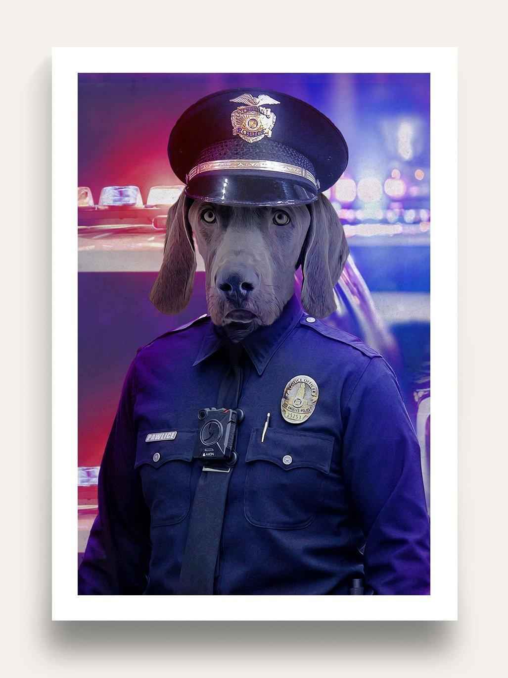 The American Cop (Male) - Custom Pet Portrait