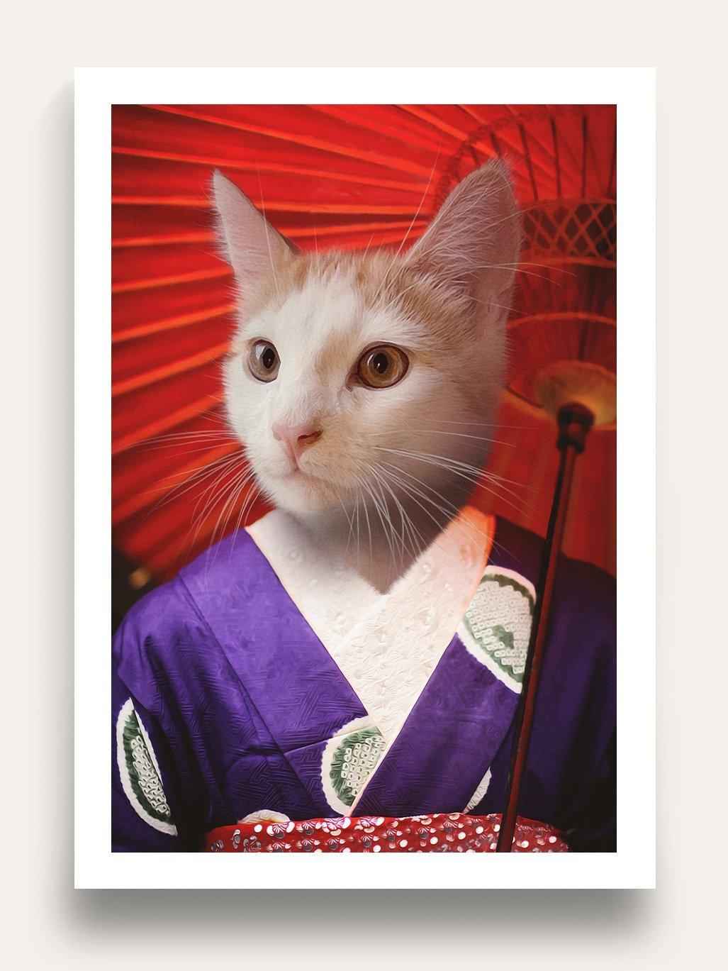 The Geisha - Custom Vintage Pet Portrait